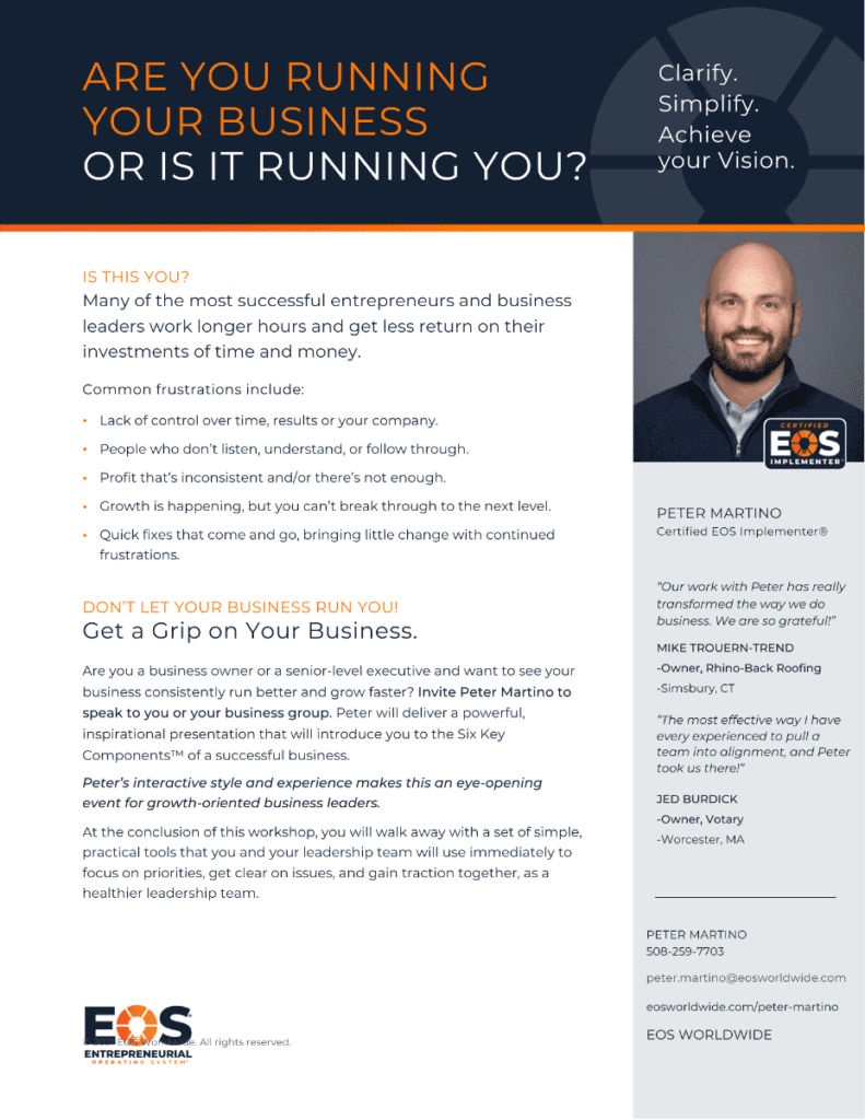 How EOS Helps PROs - PRO New England